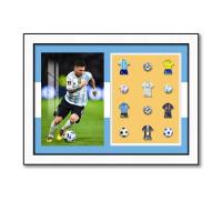 China Electric Building Blocks Still Life Pattern 3D Messi Football Wall Hanging in Modern Style for sale