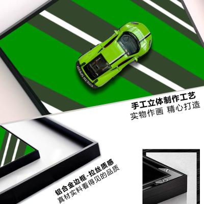 China Custom Size Modern Alloy Car Hanging Painting for Children's Bedroom Gallery Wall Sets for sale
