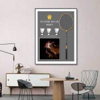 China High Resolution Printing Modern Badminton Gymnasium Mural for Sports Venue Decoration for sale