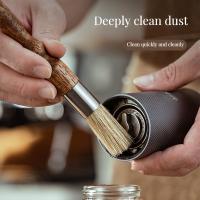 China Self-Leveling 58mm Espresso Distributor Tamper Sustainable Metal Wood Barista Tool for sale
