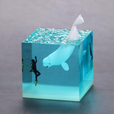 China Luxury Design Style LED Night Lamp for Kids Eco-friendly Bamboo and Epoxy Resin Light for sale