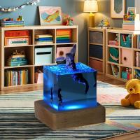 China Direct Ocean Night Lamp Resin Atmosphere Table Light for Kids' Bedroom Made of BAMBOO for sale