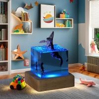 China Christmas Occasion Bamboo LED Ocean Night Lamp for Kids' Bedroom Epoxy Resin Design for sale