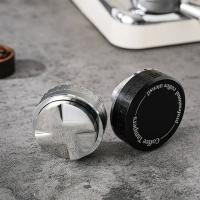 China Espresso Four Corner Bevel Barista Tool 53mm 58mm Stainless Steel Coffee Beans Tamper for sale