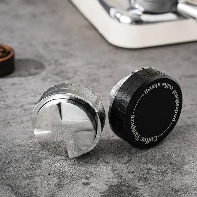 China Dual Purpose Coffee Tool 2-in-1 Adjustable Height Stainless Steel Tamper and Dispenser for sale