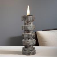 China Customized Sizes Marble Candle Holder for Modern Silver Pillar Stand Home Wedding Party for sale
