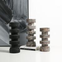 China Handmade Modern Marble Candle Holder for Christmas Party Decor Natural Stone Stand for sale