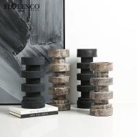 China Handmade Modern Marble Candle Holder for Christmas Party Decor Natural Stone Stand for sale