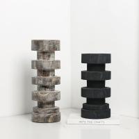 China Handmade Modern Marble Candle Holder for Christmas Party Decor Natural Stone Stand for sale