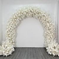 China Customized Size Artificial Flower Heart-Shaped Arch Backdrop for Christmas Graduation for sale