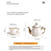 China Porcelain Teapot and Cup Saucer Set Europe Design for a Luxurious Coffee Tea Experience for sale