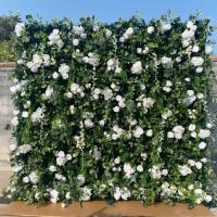 China Events Decoration 3D Cloth Floral Wall with Simulated Green Plants and Artificial Flowers for sale
