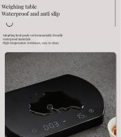 China Minimalist Design Style 3kg/0.1g Compact Electronic Drip Coffee Scale with Timer Black for sale