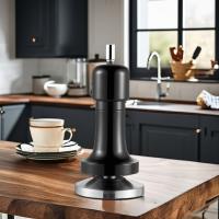 China Stainless Steel Hand Push Coffee Tamper Stand Perfect for Cafe Espresso Tampering for sale