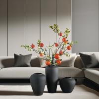 China Custom Color Flower Glass Vase Perfect for Chinese Year Occasion and Vertical Stripes for sale