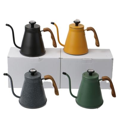 China Modern Design Stainless Steel Gooseneck Hand Pour Coffee Kettle for Camping and Brewing for sale