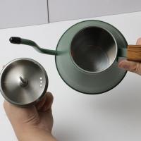 China Pour Over Coffee Brewing Set with Stainless Steel Gooseneck Kettle in Modern Design for sale