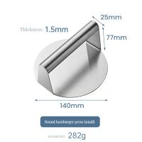 China Barbecue Outdoor Cooking Fabric Apron with Non-Stick Stainless Steel Square Burger Smasher for sale