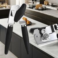 China Manual Stainless Steel Can Beer Bottle Opener with Safe Smooth Edge and Flat Metal Design for sale