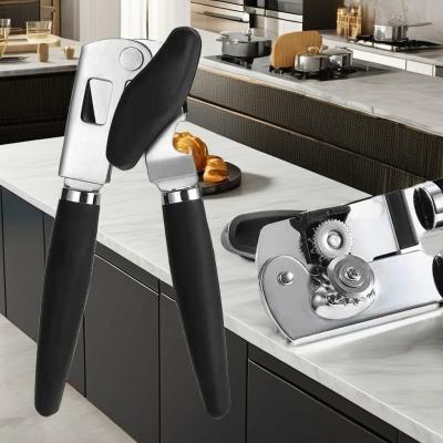 China Manual Stainless Steel Can Beer Bottle Opener with Safe Smooth Edge and Flat Metal Design for sale