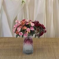 China White 21 Diamond Roses Artificial Flowers for Weddings Valentine's Day Christmas for sale