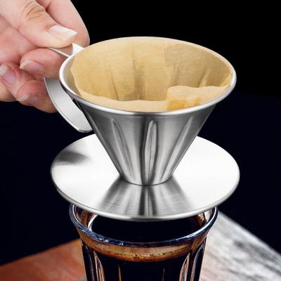 China Durable Stainless Steel Coffee Filter Holder for Home Classic Vintage Modern Design for sale
