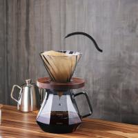 China COFFEE Tea Maker Borosilicate Glass Coffee Dripper with Heat-Resistant Pour over Pot for sale