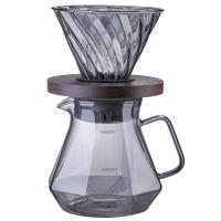 China Borosilicate Glass Coffee Pot Heat-Resistant Pour over and Espresso Brewer Tea Urn Server for sale