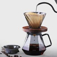 China Borosilicate Glass Coffee Pot Heat-Resistant Pour over and Espresso Brewer Tea Urn Server for sale