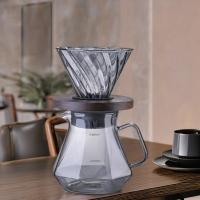 China Borosilicate Glass Coffee Pot Heat-Resistant Pour over and Espresso Brewer Tea Urn Server for sale