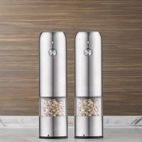 China Salt Pepper Mills with Ceramic Burr Core Stainless Steel Mini Electric Grinder Set ' Needs for sale