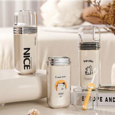 China Disposable Cartoon Cute 3-in-1 Portable Dental Jar Set Ideal for Home Hotel Bathroom for sale