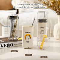 China Disposable Cartoon Cute 3-in-1 Portable Dental Jar Set Ideal for Home Hotel Bathroom for sale