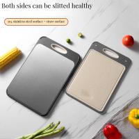 China 304 Stainless Steel Eco Bamboo Cutting Board for Kitchen Thickened Anti-Slip Anti-Mold Durable Plastic Frame for sale