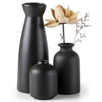 China Antiqued Line Surface Art Deco Ceramic Flower Vase On-glazed for Home Decoration Pieces for sale