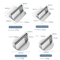 China Stainless Steel Burger Smasher Tool for Outdoor Barbecue Home Garden and Camping Silver for sale