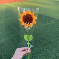 China Exquisite Knitted Sunflower Daisy Pouch Elegant Artifical Flowers for Events Decoration for sale