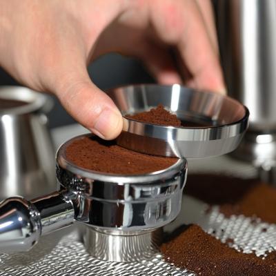 China Stainless Steel Coffee Beans Tamper Eco-Friendly Metal Ring for Portafilter Efficiency for sale