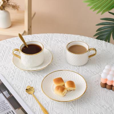 China Modern Nordic Minimalist White Tea Cup Set Bone Luxury Bamboo Ins Style Box Packing for sale