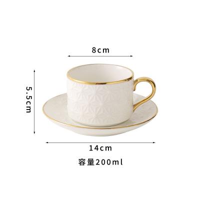 China Modern Design Disposable Bone Cup and Saucer Set in Nordic Style for Modern Homes for sale