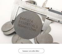 China Customized Size Stainless Steel Coffee Filter 58mm Size Mesh Surface Tea Stocked Milk for sale
