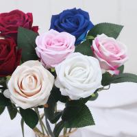 China Artificial Single Velvet Rose for Wedding Valentine's Day Christmas Decorative Flowers for sale