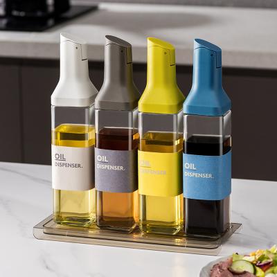 China 500ml Capacity Glass Kitchen Oil and Vinegar Bottle with Stylish Leak-Proof Dispenser for sale