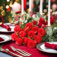 China 9-Headed Dusty Rose Aritificial Silk Flowers for Wedding and Mother's Day Decoration for sale