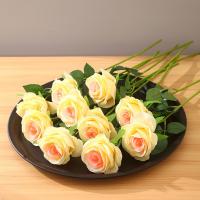 China Artificial Red Velvet Roses Single Decorative Flowers for Mother's Day Wedding Store for sale