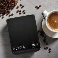 China Stainless Steel 2024 Round Digital Coffee Weight Scale with Timer and Indicator Light for sale
