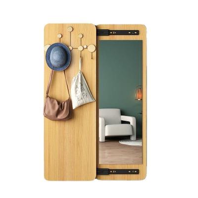 China DIY Creative Assembly Wood Storage Mirror Wall Frame Perfect for Dorm Room and Bedroom for sale