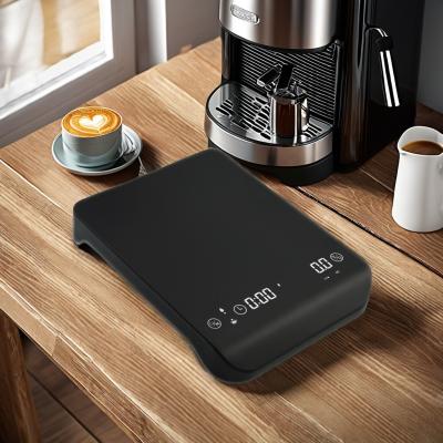 China Minimalist Style 2024 Rechargeable Digital Coffee Scale with Timer and 0.1g Precision for sale
