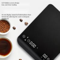 China Minimalist Style 2024 Rechargeable Digital Coffee Scale with Timer and 0.1g Precision for sale