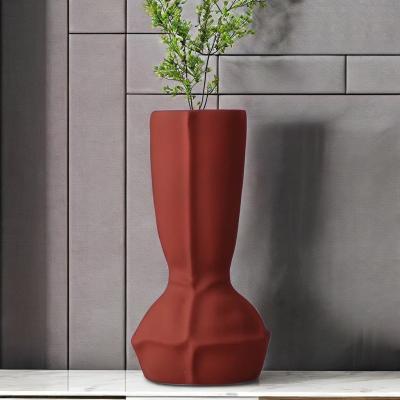 China Retro Ceramic Vase for Home Living Room Flower Arrangement Bathroom Decoration for sale